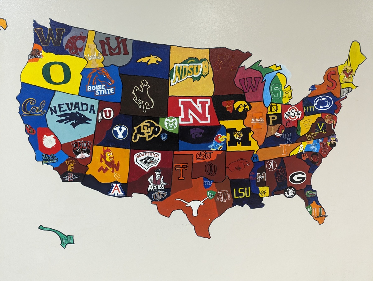 Mural at the middle school. Totally disrespected Ga Tech. Who else?