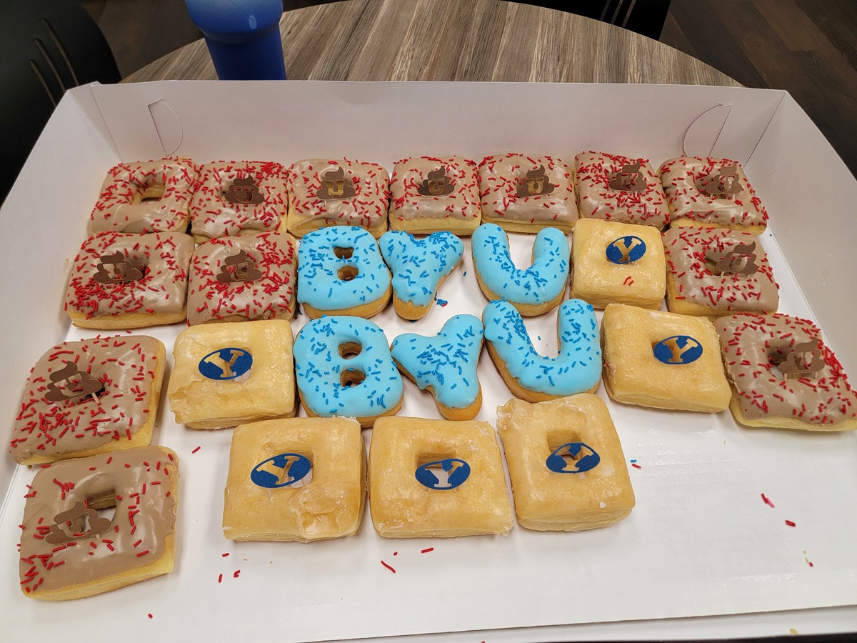 Brought donuts into the office in honor of the basketball game over the ...
