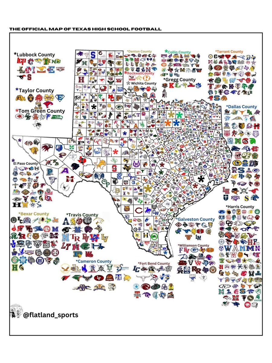 This is a cool map... A map of every High School football team in Texas ...