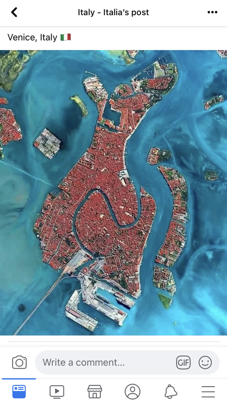 Fun to look at Venice from above. No wonder it feels like you’re ...