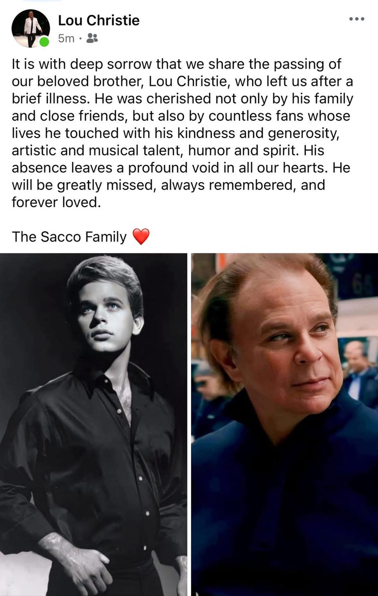 RIP Lou Christie,many of us older CBers will remember his quirky voice ...