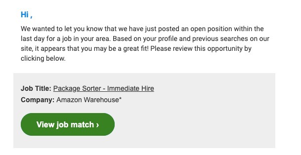 Just got this in my work email inbox. Seems amazingly personalized.
