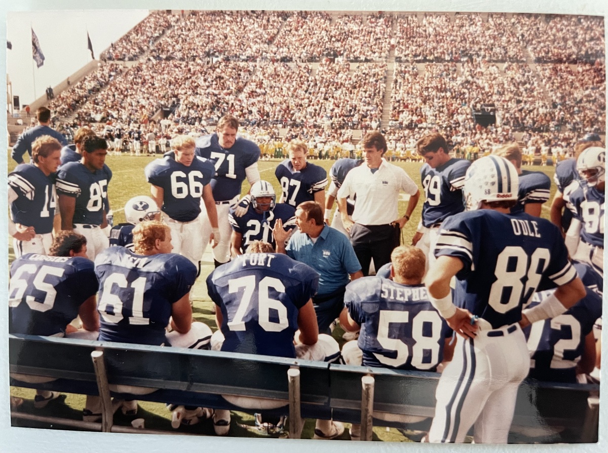 I took this picture at the BYU vs Oregon game in 1989. BYU won in a ...