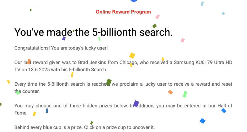 wow! 5th billionith. so lucky