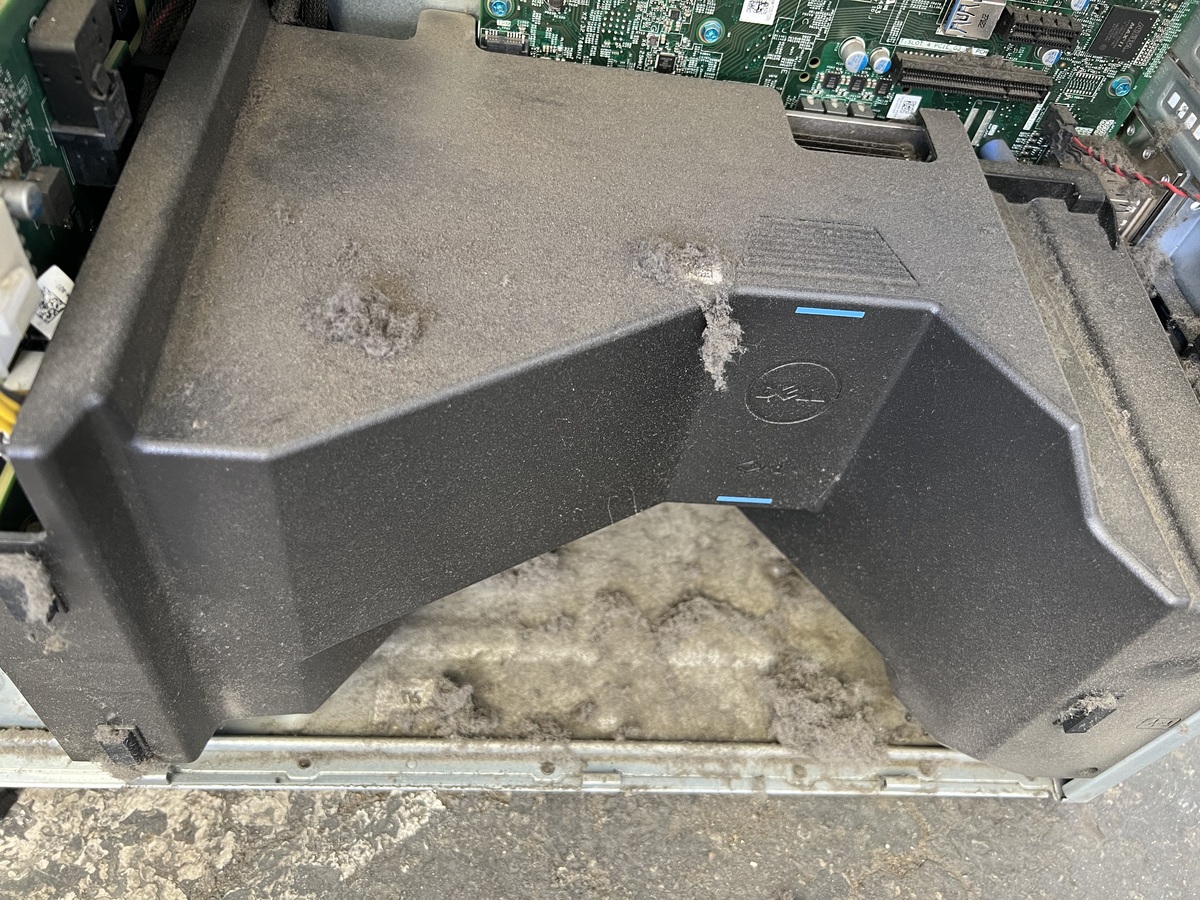 Work server was pretty dirty/dusty. Hasn’t been cleaned in years so I ...