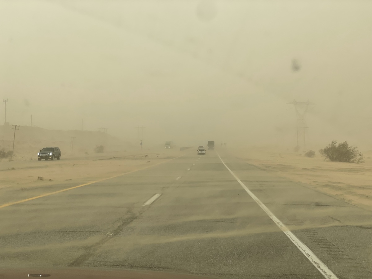 Driving between Yuma and El Centro right now.